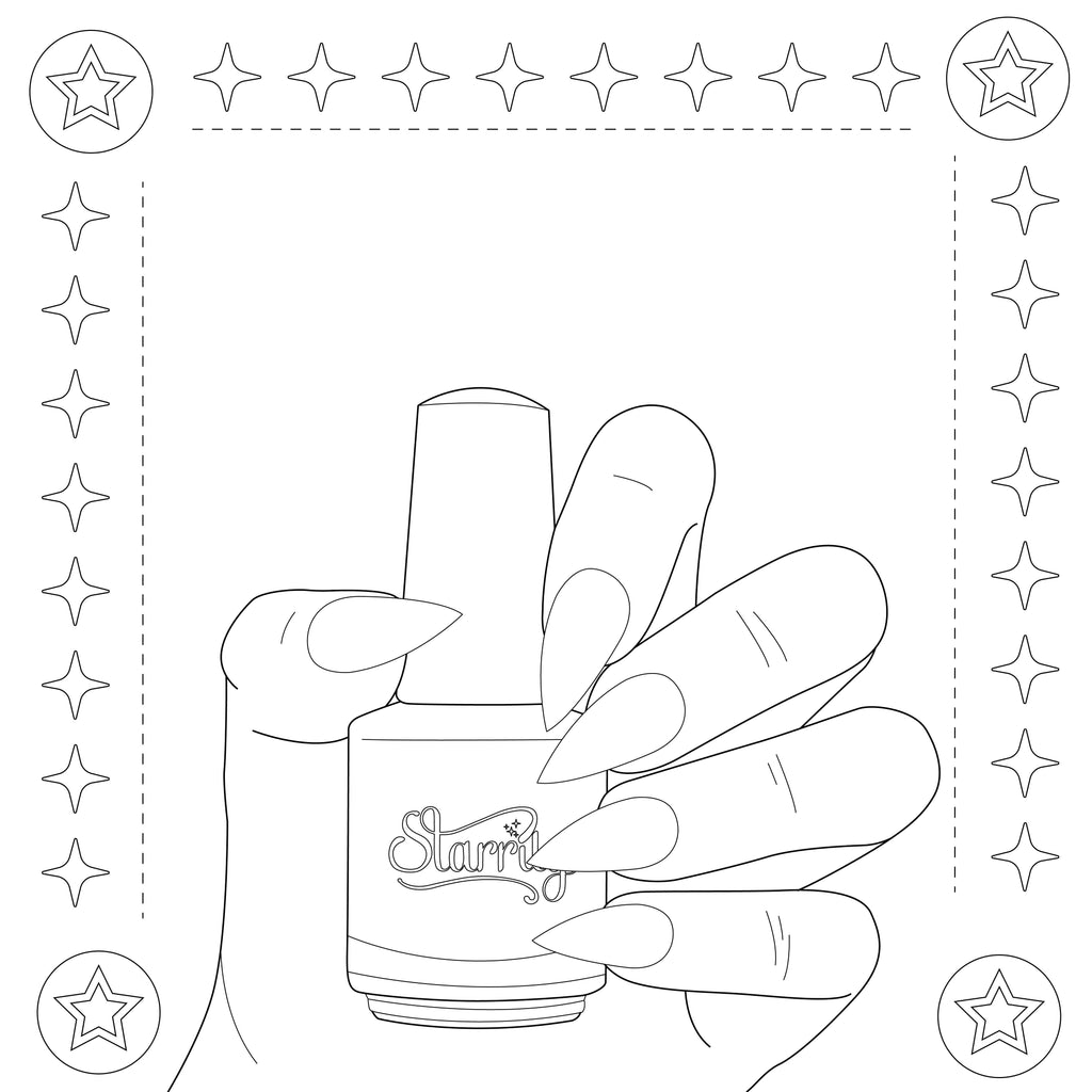 nail drawing book fashion coloring pages