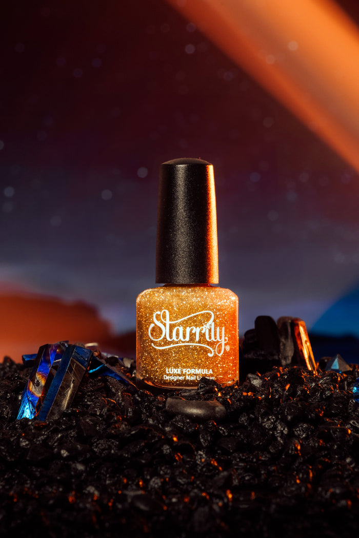 Golden Starlight. Gold Reflective Top Coat with Brilliant Magic Shine