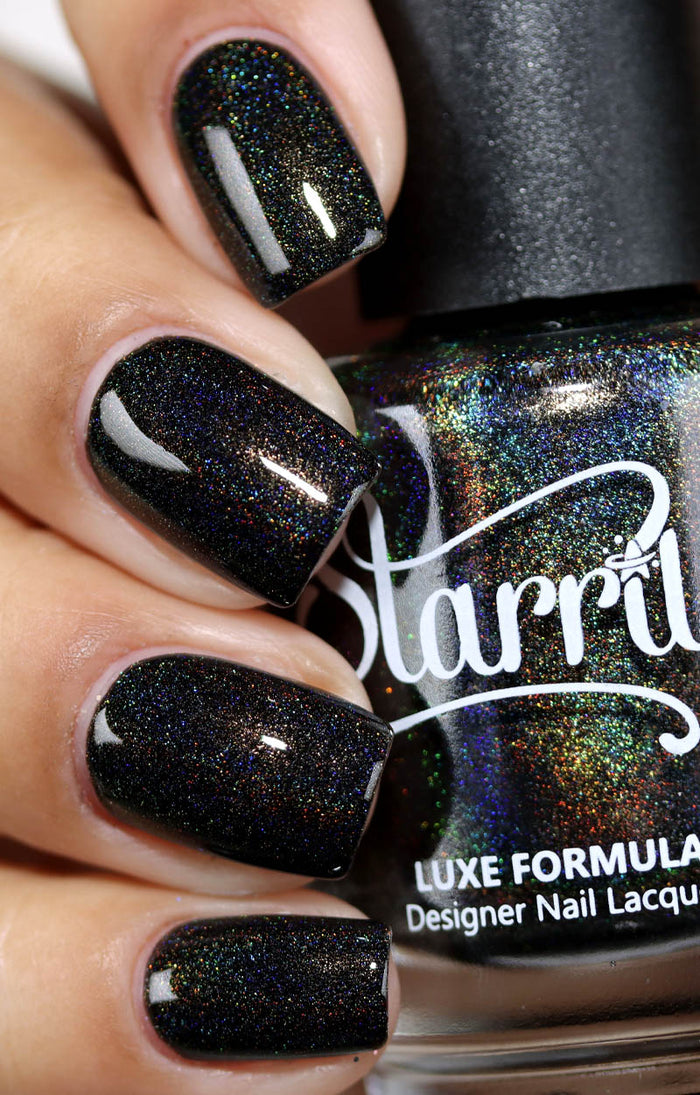 Starrily Black Magic - Black Holographic Nail Polish - 15 ml
